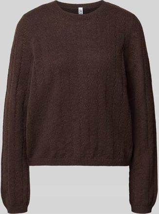 Pieces Regular Fit Pullover mit gerippten &Auml;rmelb&uuml;ndchen Modell ADA