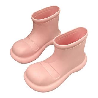 Generic &Eacute;l&eacute;gantes bottes de pluie mi-mollet &eacute;paisses polyvalentes et mignonnes pour femme, rose, 38 EU