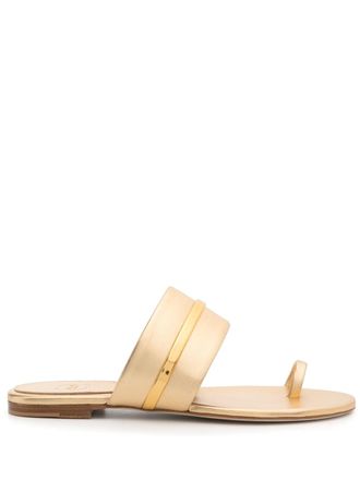 Malone Souliers sandales en cuir &agrave; bride - Or