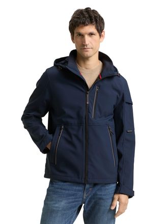 Tom Tailor Softshelljacke TOM TAILOR, Herren, Gr. 3XL, blau (sky captain blau), Web, Obermaterial: 100% Polyester. Futter: 100% Polyester, unifarben, regular fit