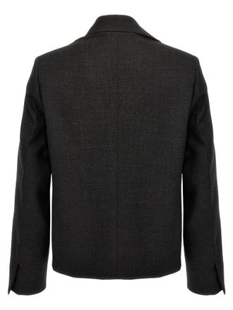 Givenchy Mens Gray Virgin Wool Jacket Clothing