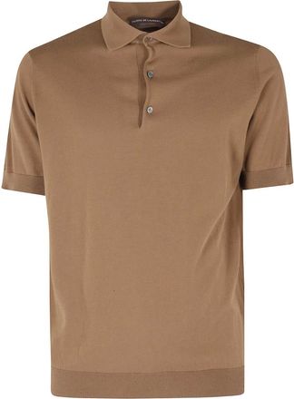 FILIPPO DE LAURENTIIS Homme, Pulls, Brun, Taille: 3XL Polo en cr&ecirc;pe de coton