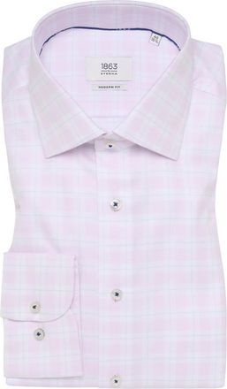 Eterna Baumwollhemd mit Check-Muster, Modern Fit in