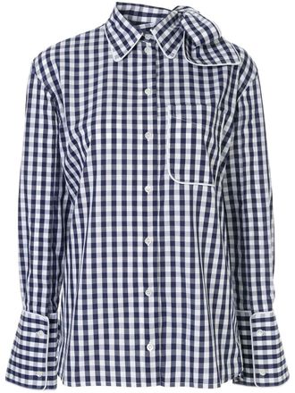 J.W.Anderson chemise &agrave; carreaux vichy - Bleu