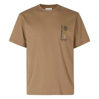 Lacoste T-shirt en jersey Th9991 - Homme - Tops - Beige - Taille: M
