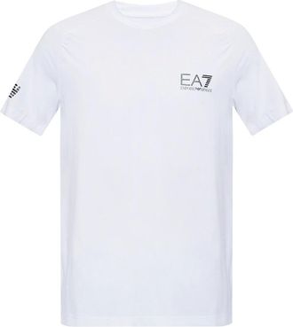 Emporio Armani Emporio Armani Ea7, Homme, Tops, Blanc, Taille: 2XL Ventus7 Chest Logo T-Shirt