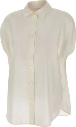 Woolrich Femme, Blouses et Chemises, Blanc, Taille: 38 FR Oversized Poplin Shirt