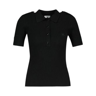 Courr&egrave;ges Damen, Oberteile, Schwarzk, XSGr&ouml;&szlig;e