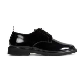 Thom Browne Homme, Chaussures, Noir, Taille: 42 EU Chaussure Uniforme en Cuir de Veau Poli