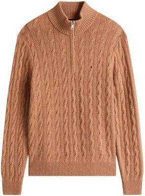 Tommy Hilfiger Pull col zipp&eacute; en laine m&eacute;lang&eacute;e