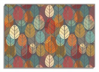 Wallario selbstklebendes Poster - Bunte Blätter in Herbstlaune, Aufkleber in Premiumqualität, Klebefolie Größe: 70 x 100 cm (Riesenposter)