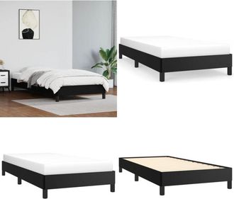 vidaXL Vidaxl - Bettgestell Schwarz 90x200 cm Kunstleder - Bettrahmen - Schlafzimmerm&ouml;bel - Doppelbett - Boxspringbetten - Kunstlederbett - Home & Living