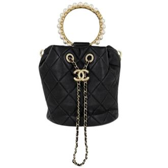 Chanel Sac seau vintage Pre-owned - Femme - Pre-owned - Noir - Taille: ONE Size