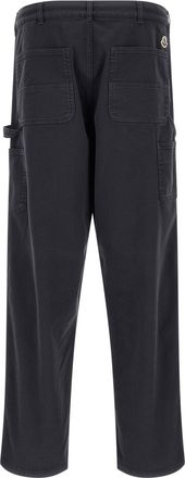 Moncler Cotton Blend Gabardine Cargo Pants - Black
