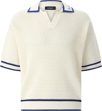 Dsquared2 Homme, Tops, Beige, Taille: L Polo Crochet