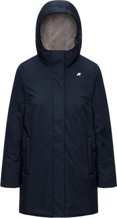 K-Way Sophie Twill Soft Beaver Jacket - Femme - Manteaux - Bleu - Taille: 44 FR