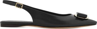 Ferragamo Femme, Chaussures, Noir, Taille: 37 1/2 EU Zelmy Ballerines Slingback