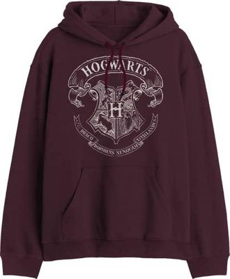 Harry Potter MEHAPOMSW071 Sweatshirt à Capuche, Bordeaux, XXL Homme