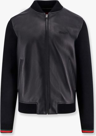 Gucci Leather and wool jacket - GUCCI - gender_Man