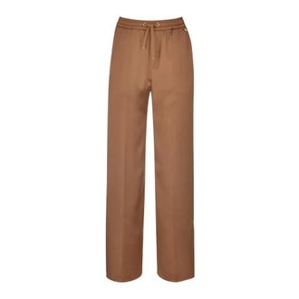 Herno Femme, Pantalons, Brun, Taille: 44 FR Pantalon en Satin à Cordon Coupe Droite