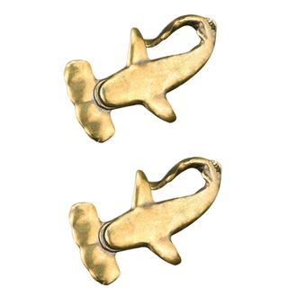 Cabilock 2St Hai-Ornament aus Messing Meerestiere armaturenbrett Dekorationen Vintage Hai-Skulptur Schmuck bürodeko büro Dekoration dekorative Hai-Verzierung e