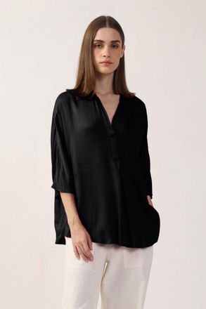 Neu Nomads Damen vegan Bluse Jasmine Schwarz