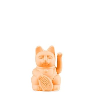 Donkey Lucky Cat Mini | Peach - Japanische Gl&uuml;cksbringer Winkekatze in Pfirsich, 9,8 cm hoch