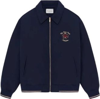 Dr&ocirc;le de Monsieur Homme, Vestes, Bleu, Taille: S Le Bombers Slogan Rose