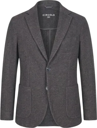 Circolo 1901 Blazer diagonal en laine vierge et cachemire - Homme - Vestes - Brun - Taille: L