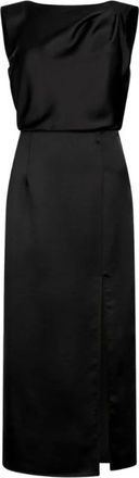 Liu Jo Femme, Robes, Noir, Taille: 42 FR Robe Midi en Satin