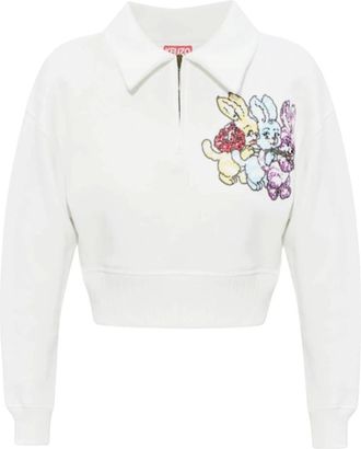 Kenzo Femme, Sweatshirts et sweats &agrave; capuche, Blanc, Taille: 36 FR Sweat