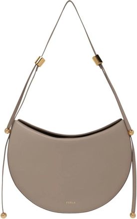 Furla Femme, Sacs, Beige, Taille: ONE Size Sac bandouli&egrave;re en lin Moonstone S