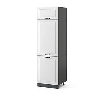 Vicco Armoire pour frigo R-Line, Blanc Campagne/Anthracite, 60 cm