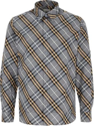 Burberry Homme, Chemises, Multicolore, Taille: XL Robert Cotton Poplin Shirt