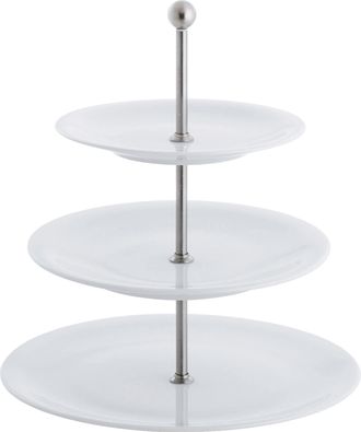 Kahla Update &Eacute;tag&egrave;re Midi 3tlg. wei&szlig; | wei&szlig;e 3 St&ouml;ckige Etagere aus Porzellan