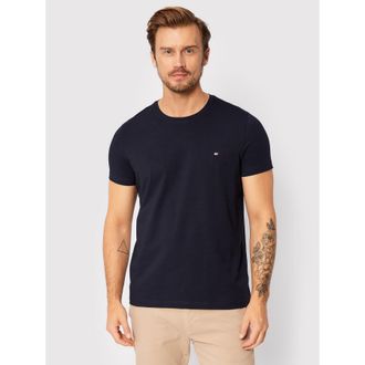 Tommy Hilfiger T-Shirt Core Stretch MW0MW27539 Dunkelblau Slim Fit