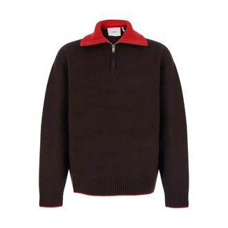 Axel Arigato Trace Half Zip Sweater - - Knitwear - Herren - Braun - XL