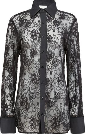 Fleur du Mal chemise Juliet en dentelle - Noir