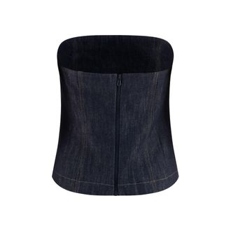 Brunello Cucinelli Womens Blue Cotton Bodysuit Clothing