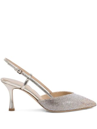 Ninalilou escarpins ornés de cristaux à bride arrière Mya 70mm