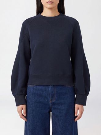 sacai Rundhals-Sweatshirt aus Baumwollmischung mit langen &Auml;rmeln und elastischen B&uuml;ndchen
