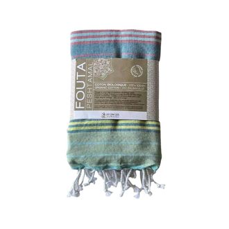 Karawan Authentic Fouta aus Bio-Baumwolle Adriatic, 100 x 200 cm
