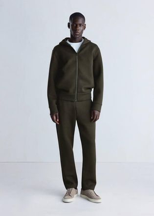 Mango Sweat &agrave; effet n&eacute;opr&egrave;ne Thermolite kaki - Homme - XXL - MANGO MAN