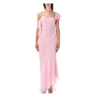 Self Portrait Frill Maxi Kleid - - Dresses - Damen - Rosa - S