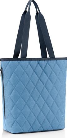 Reisenthel classic shopper M rhombus blue - Ger&auml;umige Shopping Bag und edle Handtasche in einem - Aus wasserabweisendem Material
