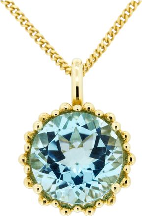 Orolino Halskette Gold 585 mit Topas blau (beh.) 11,5mm rund