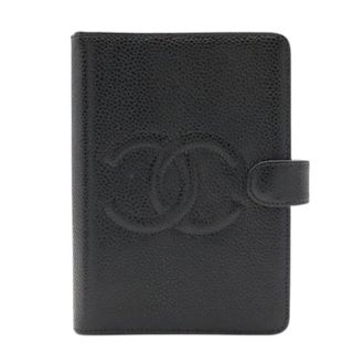 Chanel Pre-owned Coco Mark Leather Agenda Cover - Femme - Pre-owned - Noir - Taille: ONE Size