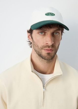 Mango Casquette brod&eacute;e blanc - Homme - Taille unique - MANGO MAN