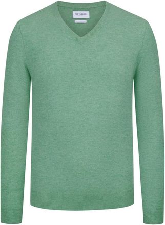 Tom Rusborg Leichter Kaschmirpullover mit V-Ausschnitt in