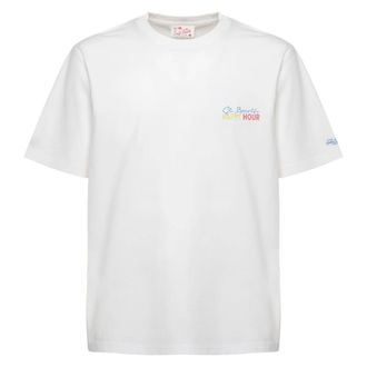 Saint Barth Homme, Tops, Blanc, Taille: M T-shirt Delmar